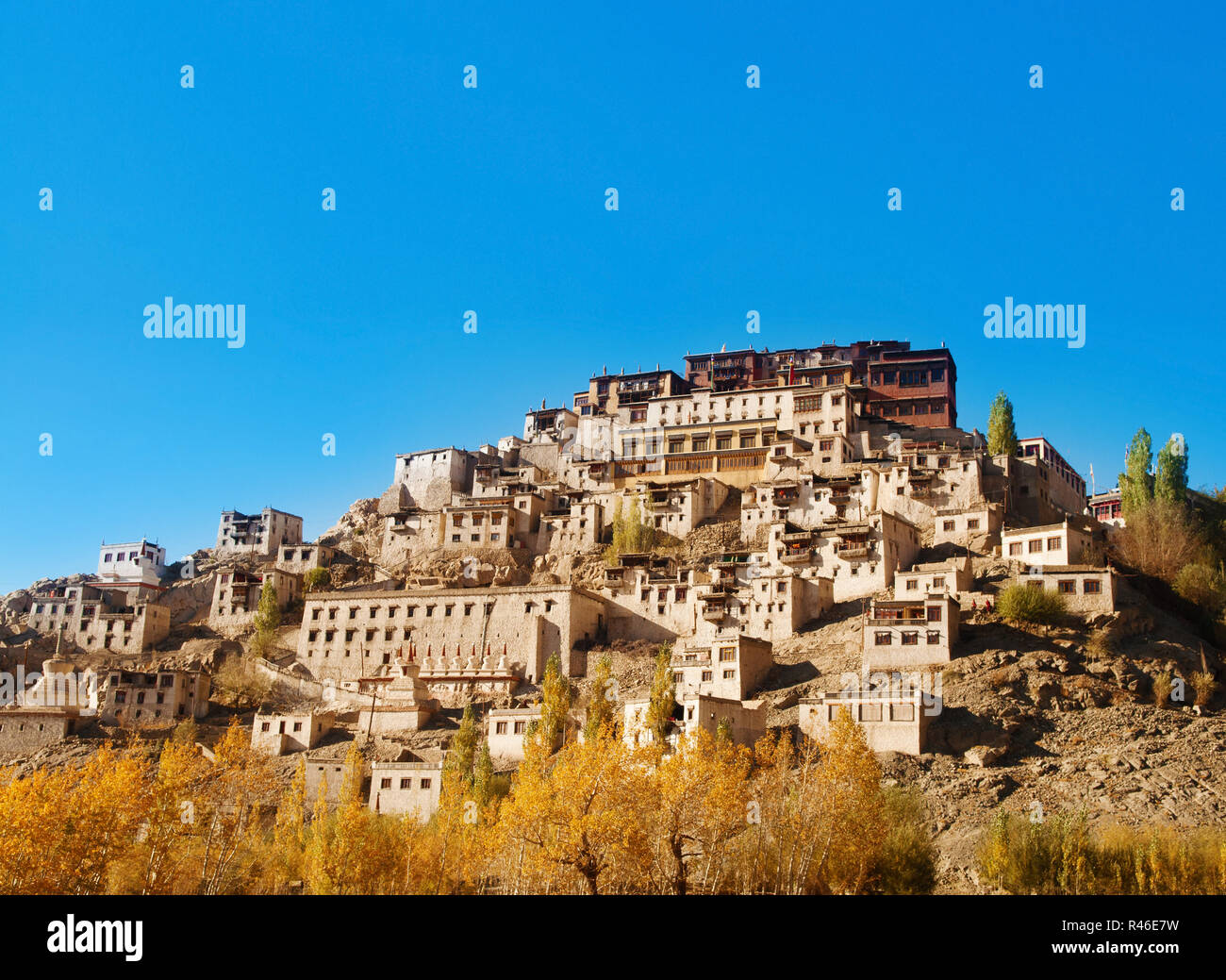India Ladakh Thiksey Monastery Stock Photo - Alamy