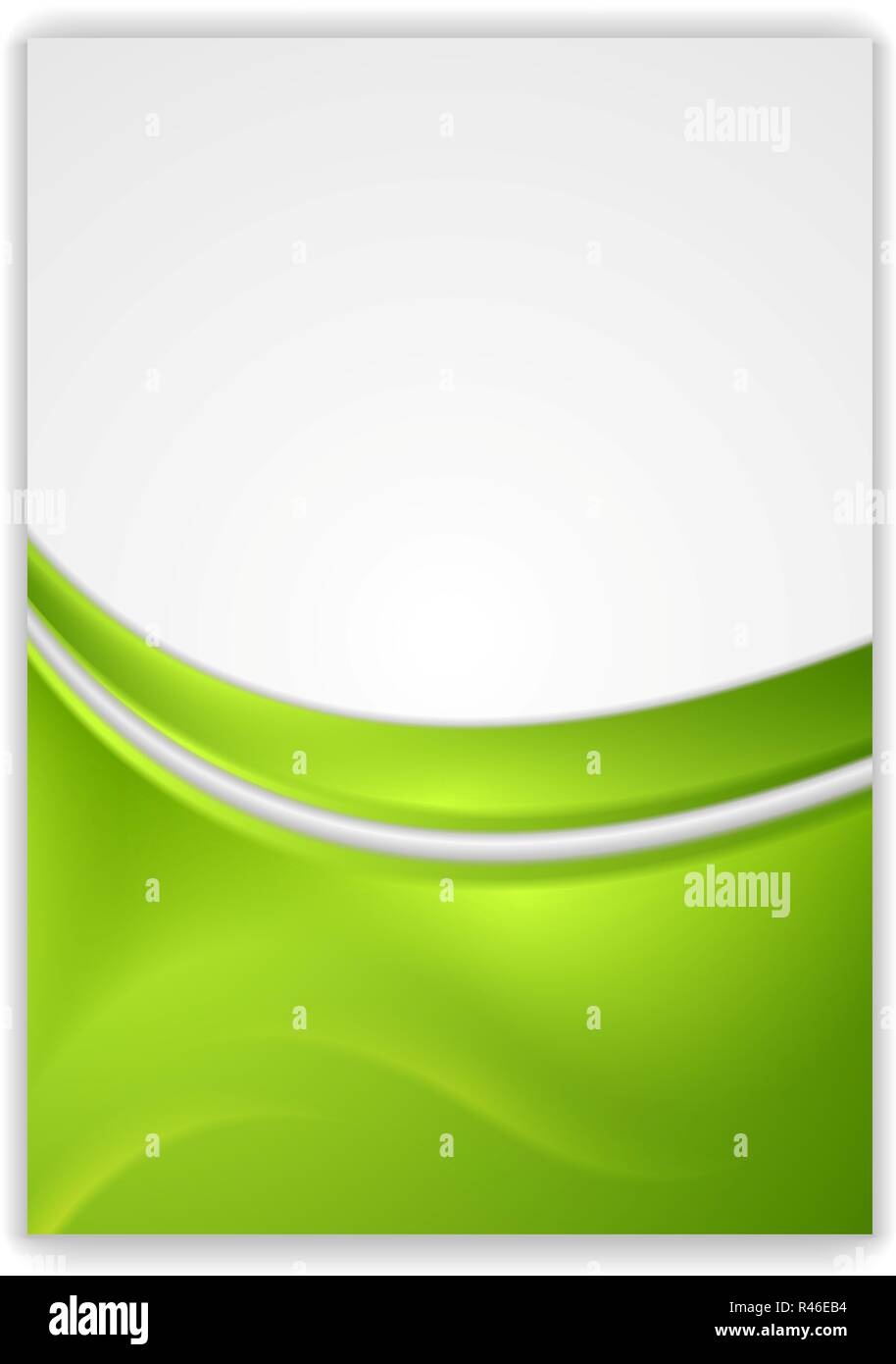 Abstract green wavy flyer design hi-res stock photography and images ...