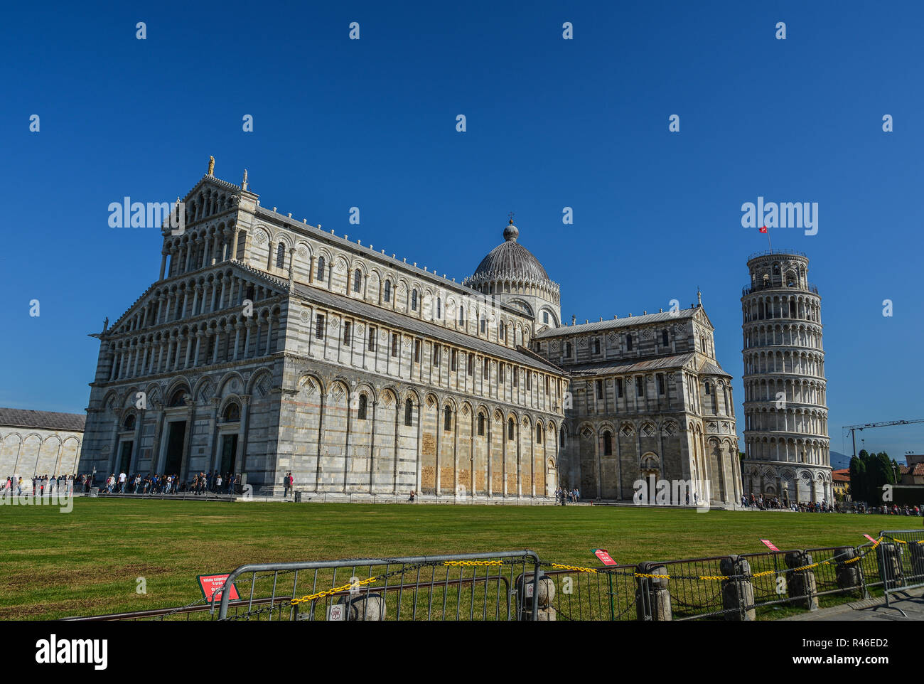 Pisa, Italy - Oct 18, 2018. Pisa Cathedral with Leaning Tower. The ...