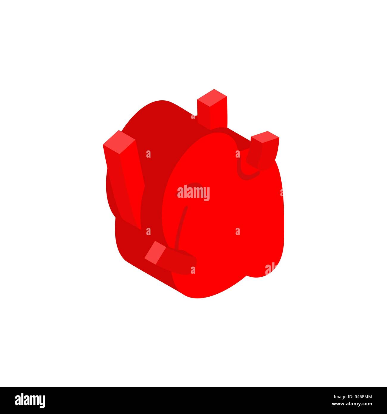 Heart anatomy isometric isolated. Internal organ 3D. anatomy of human ...