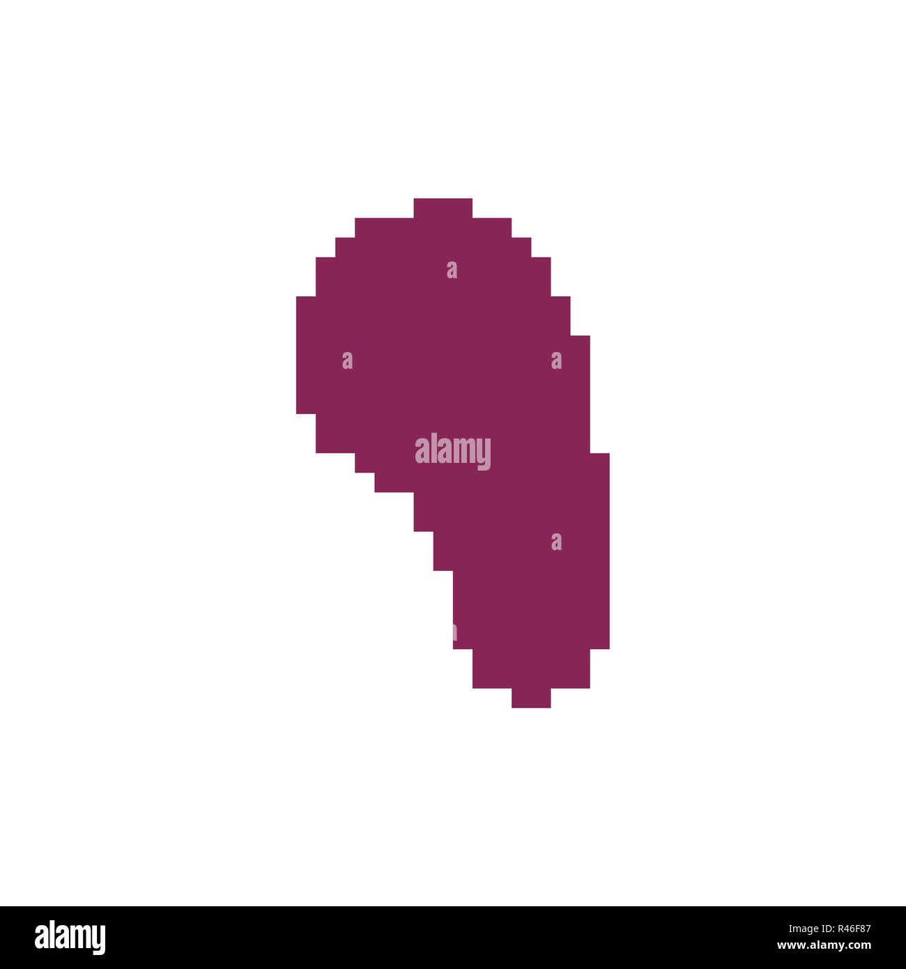 Spleen pixel art. Human internal organs 8 bit. Pixelate anatomy 16bit ...