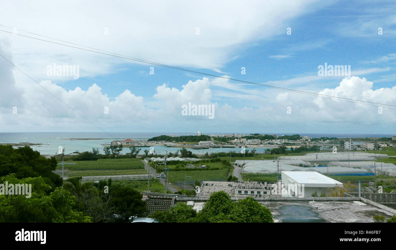 Farm in Japan countryside and blue sky Stock Photo - Alamy