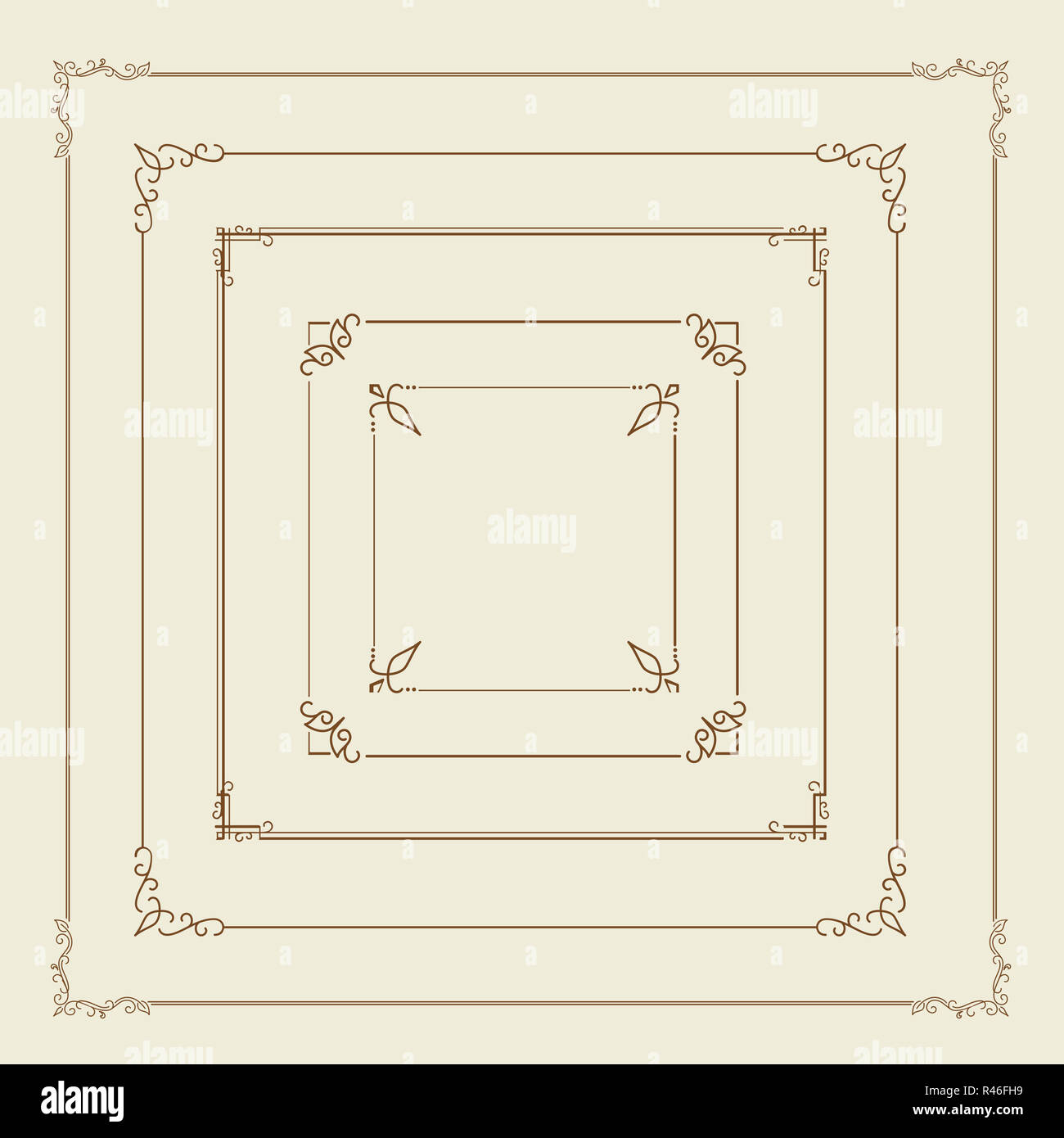 Vintage corner vector hi-res stock photography and images - Alamy
