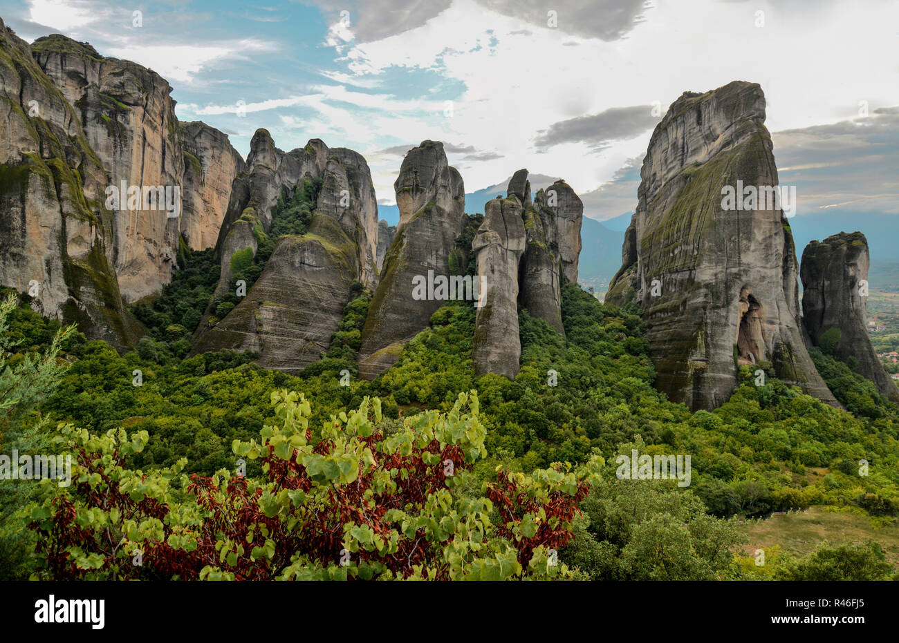 Meteora, Greece. The unique geological phenomenon of landscape with ...