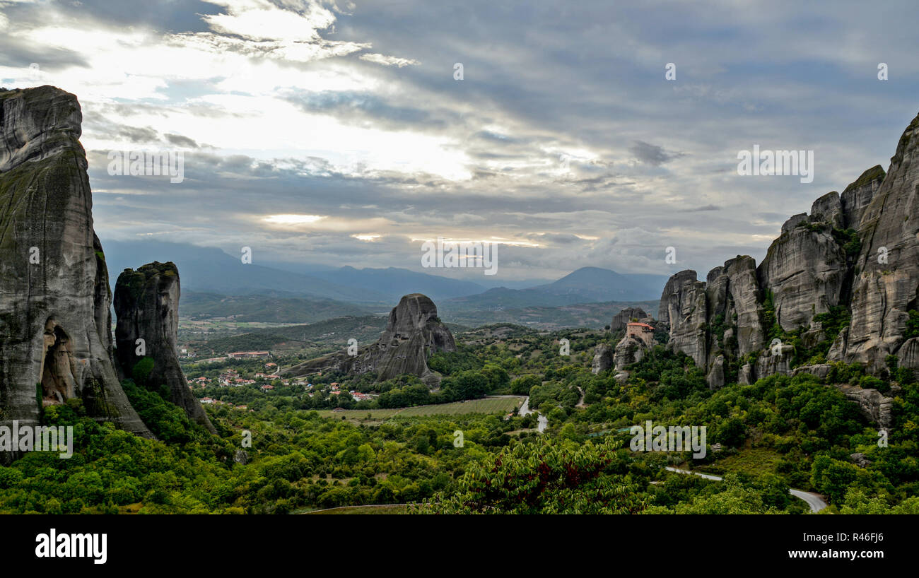 Meteora, Greece. The unique geological phenomenon of landscape with ...