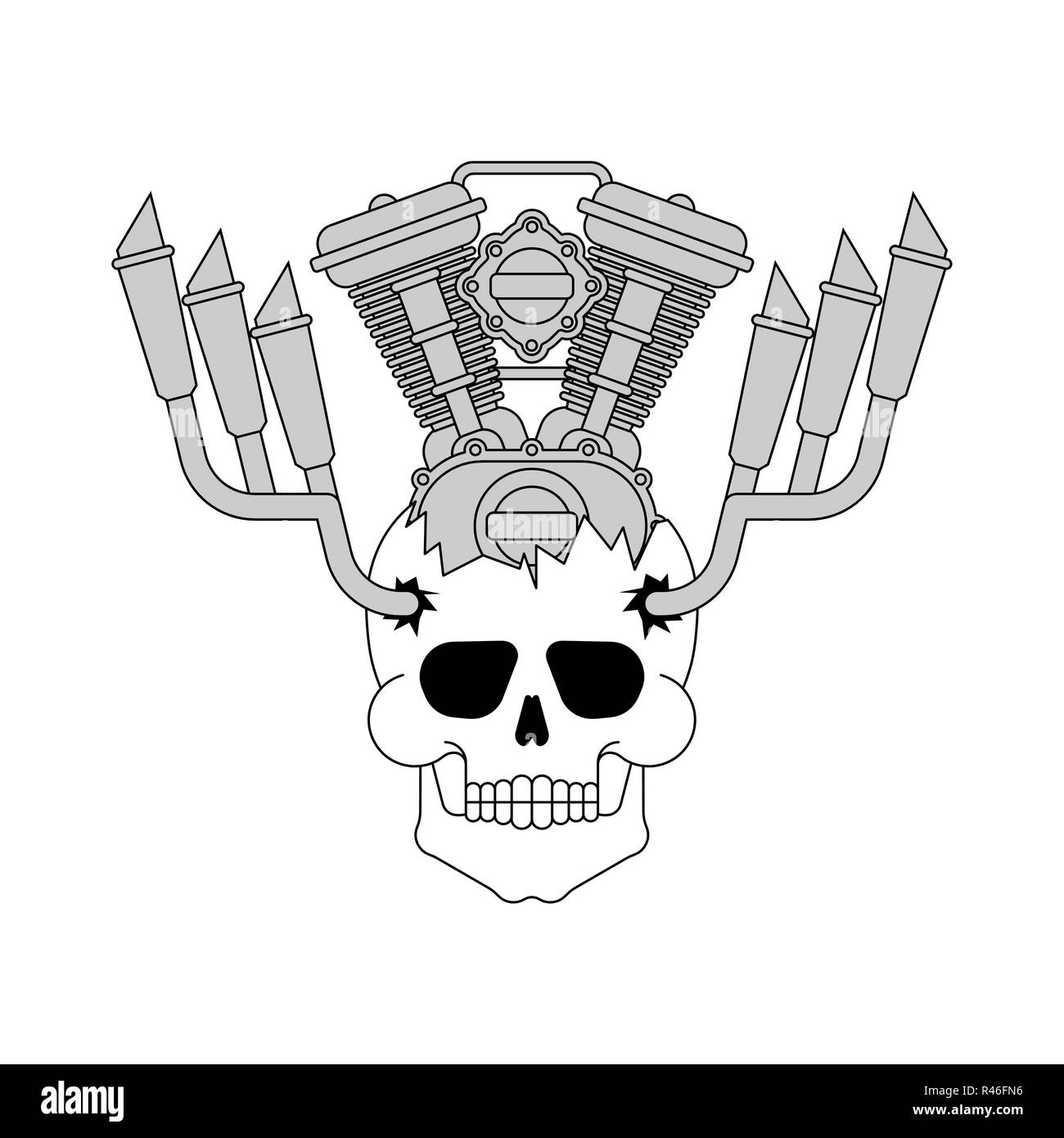 Piston head Stock Vector Images - Alamy