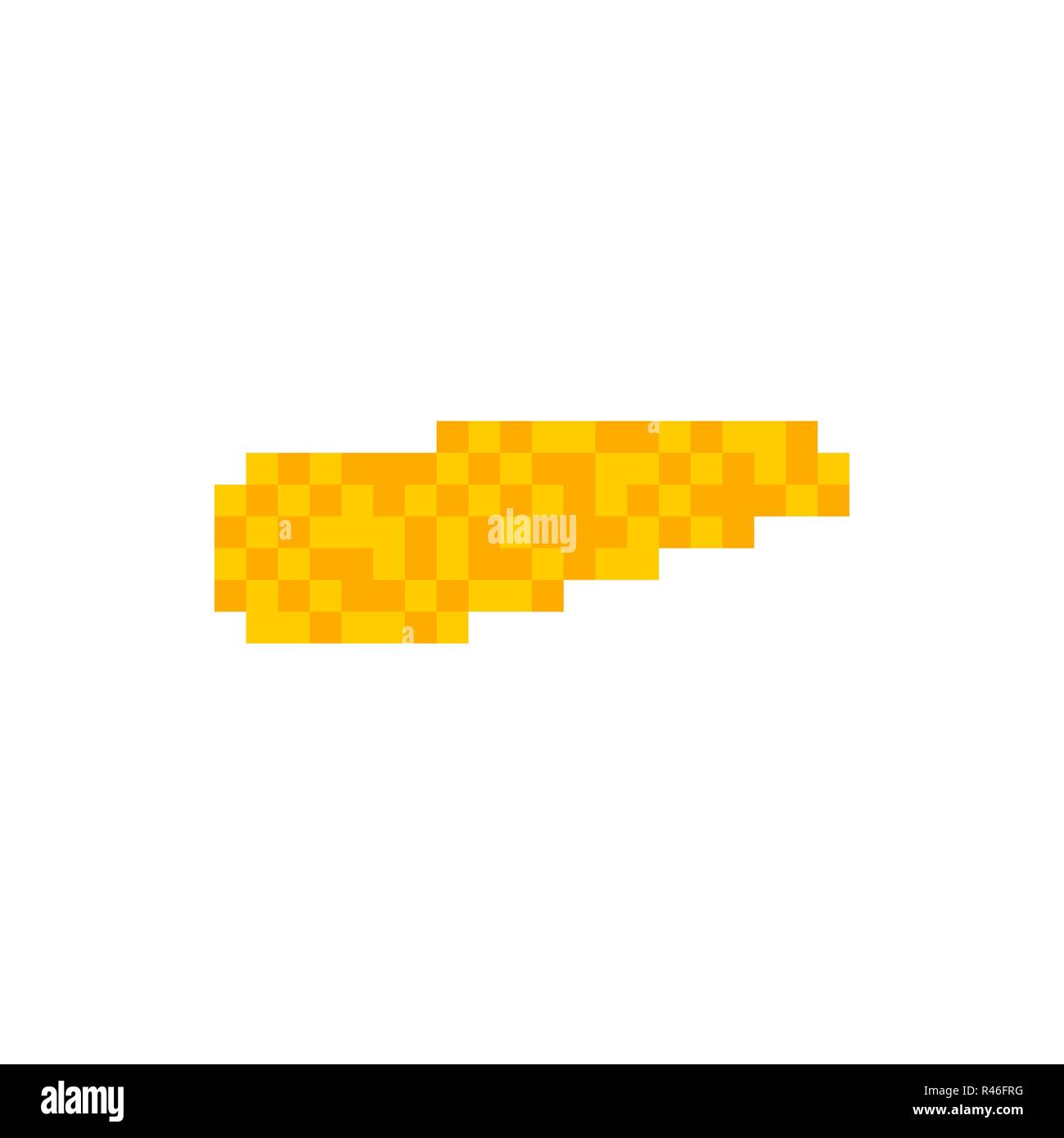 Pancreas pixel art. Human internal organs 8 bit. Pixelate anatomy 16bit ...