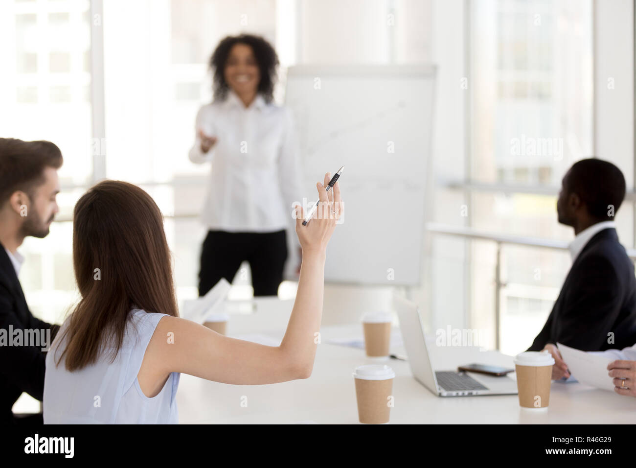 Raising hand arm hi-res stock photography and images - Alamy