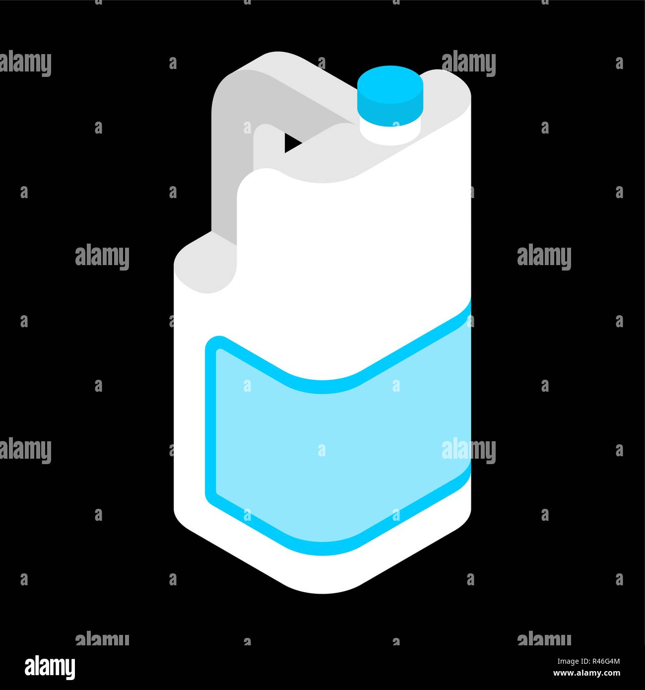 Milk Gallon isometric. plastic bottle isolated . Vector illustration ...