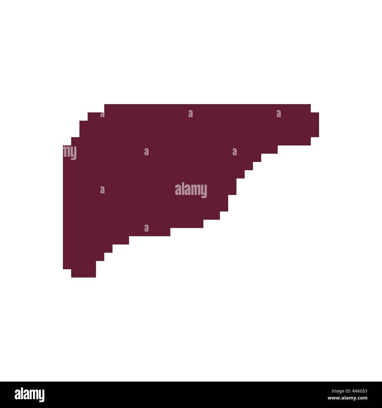 Liver pixel art. Human internal organs 8 bit. Pixelate anatomy 16bit ...