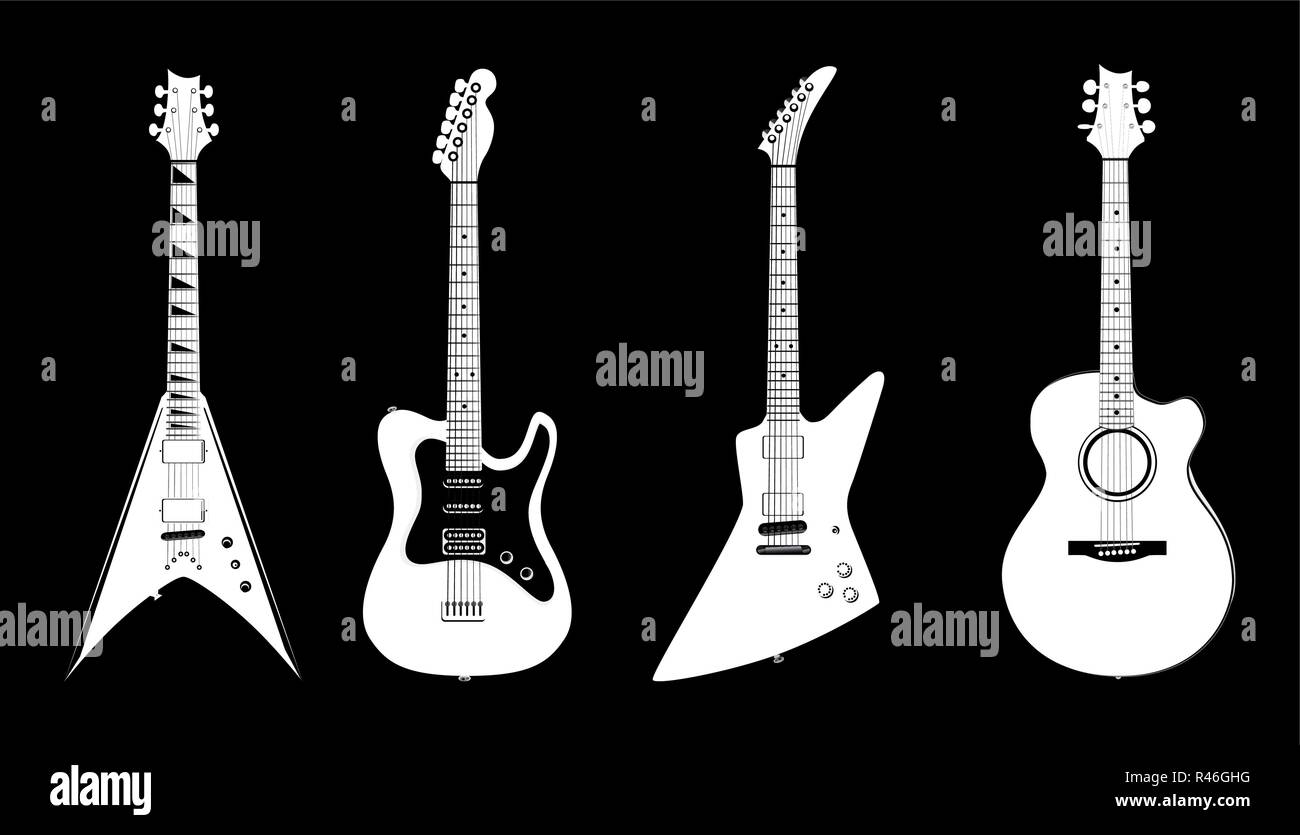 Guitars Stock Vector Images - Alamy