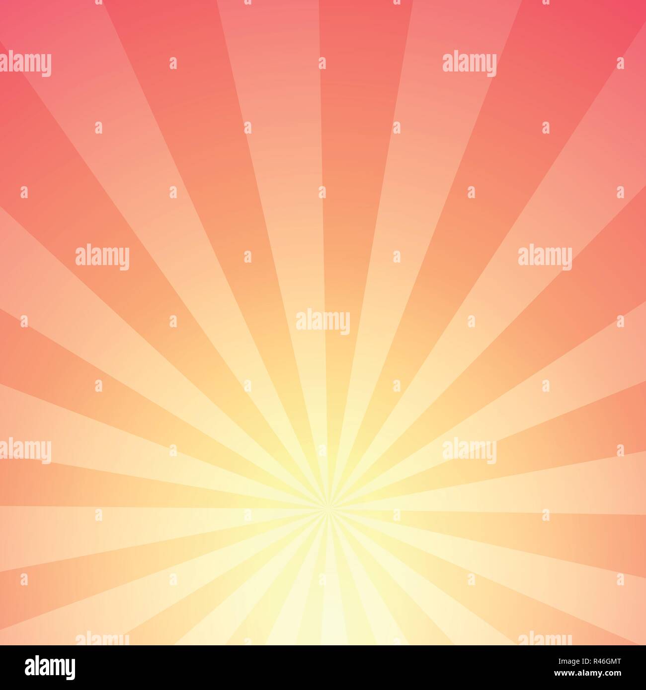 Abstract background of Sunlight with Stripes. Glow with radial rays of ...