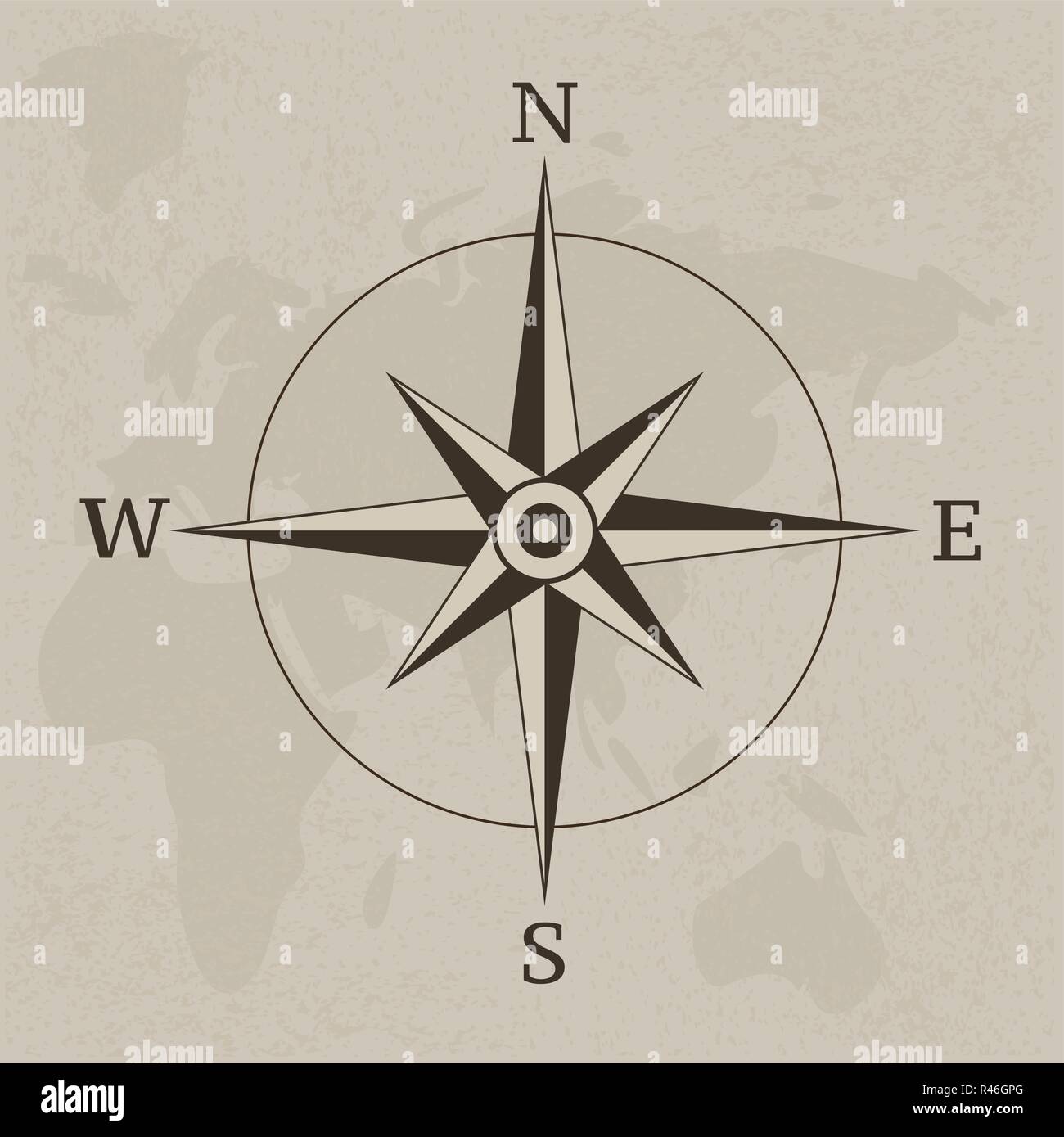 Ancient compass vintage paper background Stock Vector Image & Art - Alamy