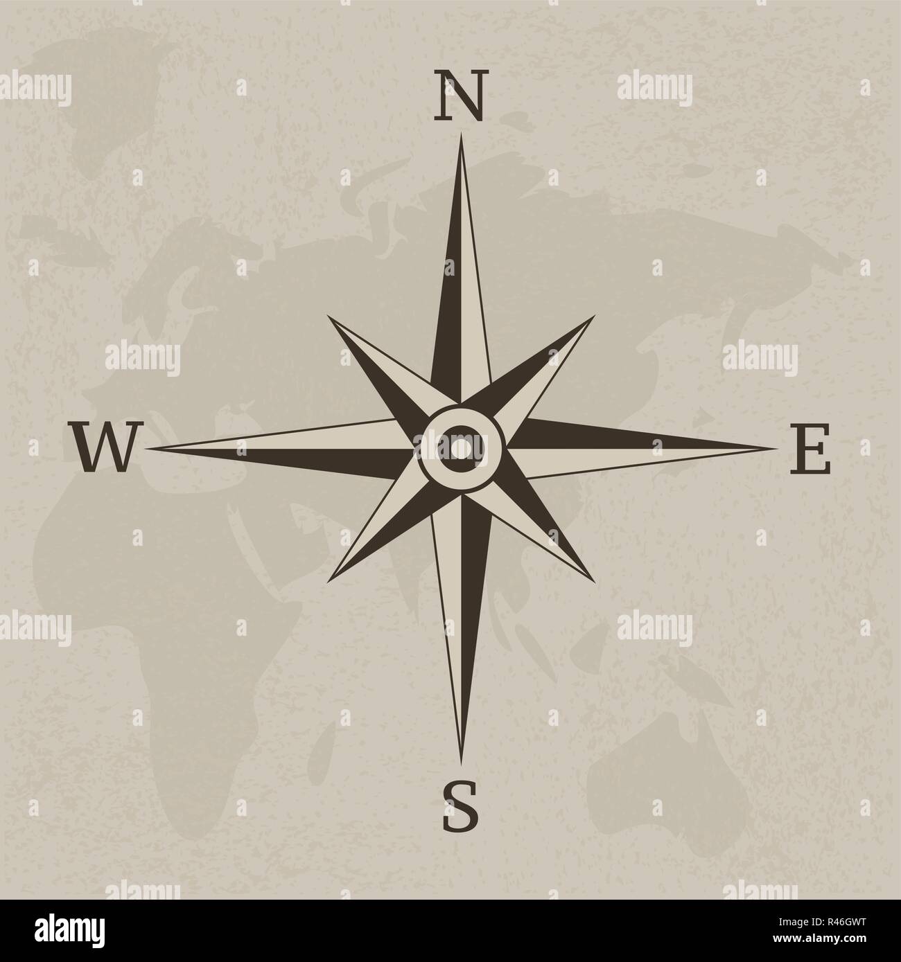 Wind rose compass vintage paper background Stock Vector Image & Art - Alamy