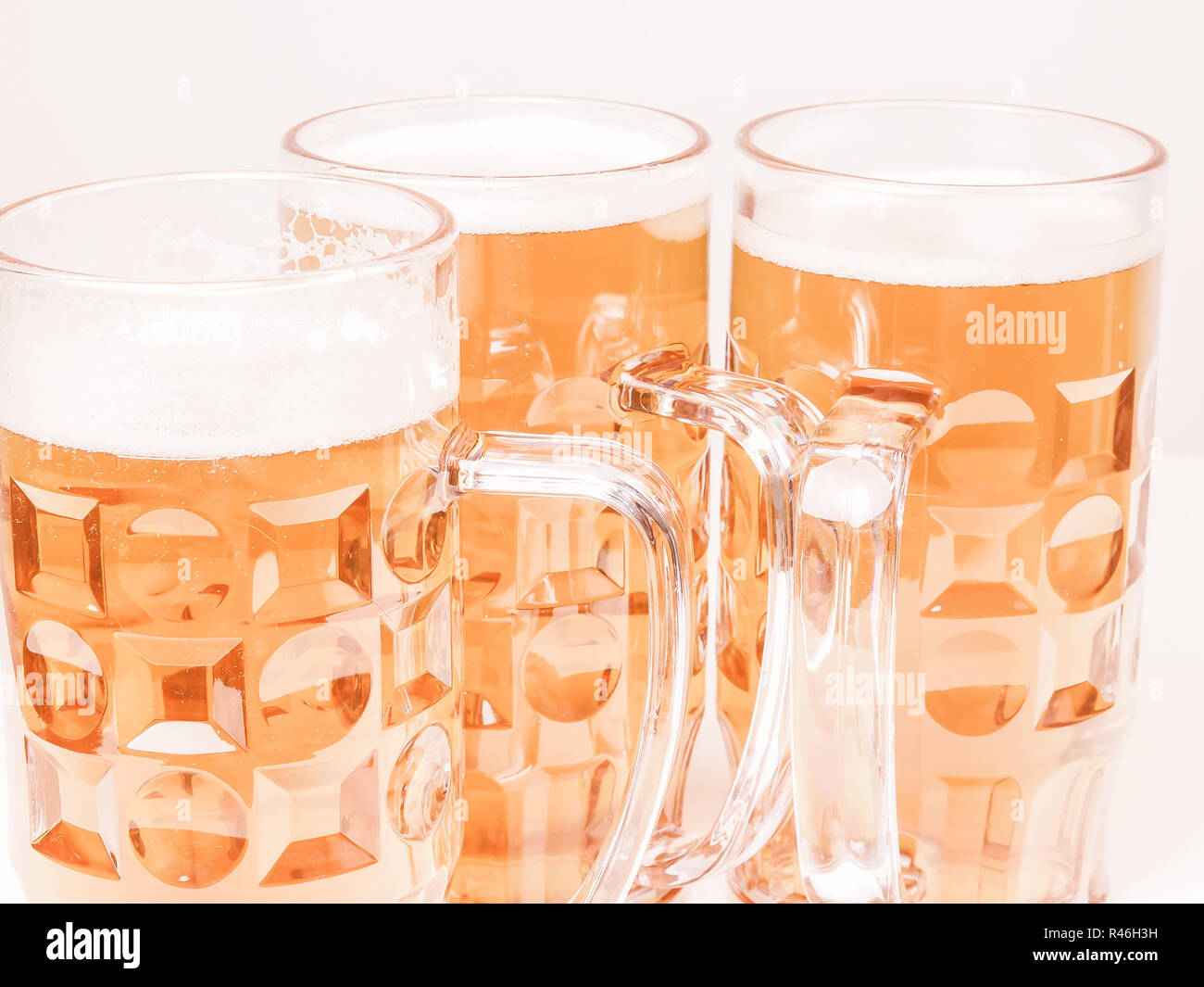 Retro looking Lager beer Stock Photo - Alamy