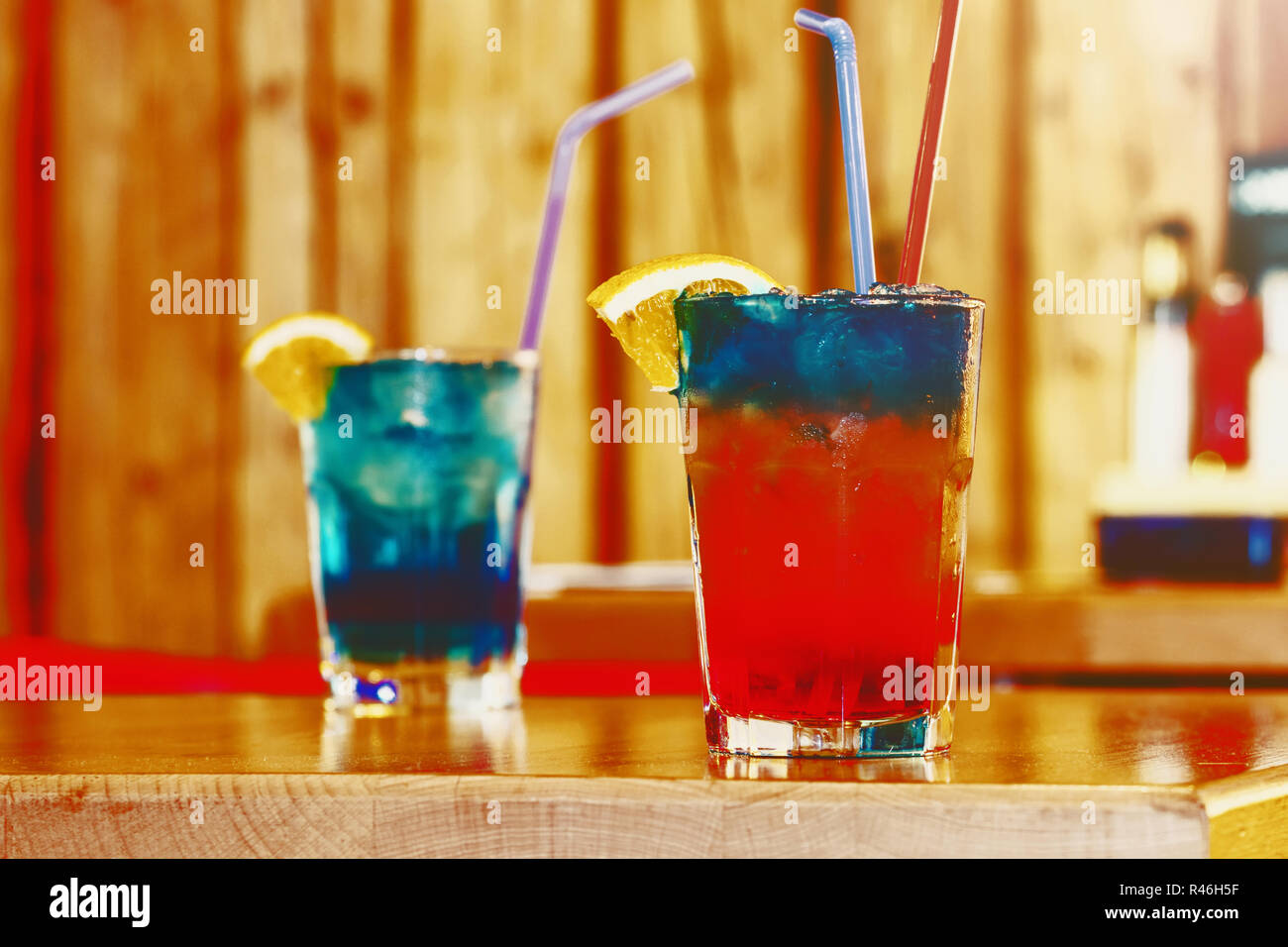 Refreshing layered iced tea beverage hi-res stock photography and ...