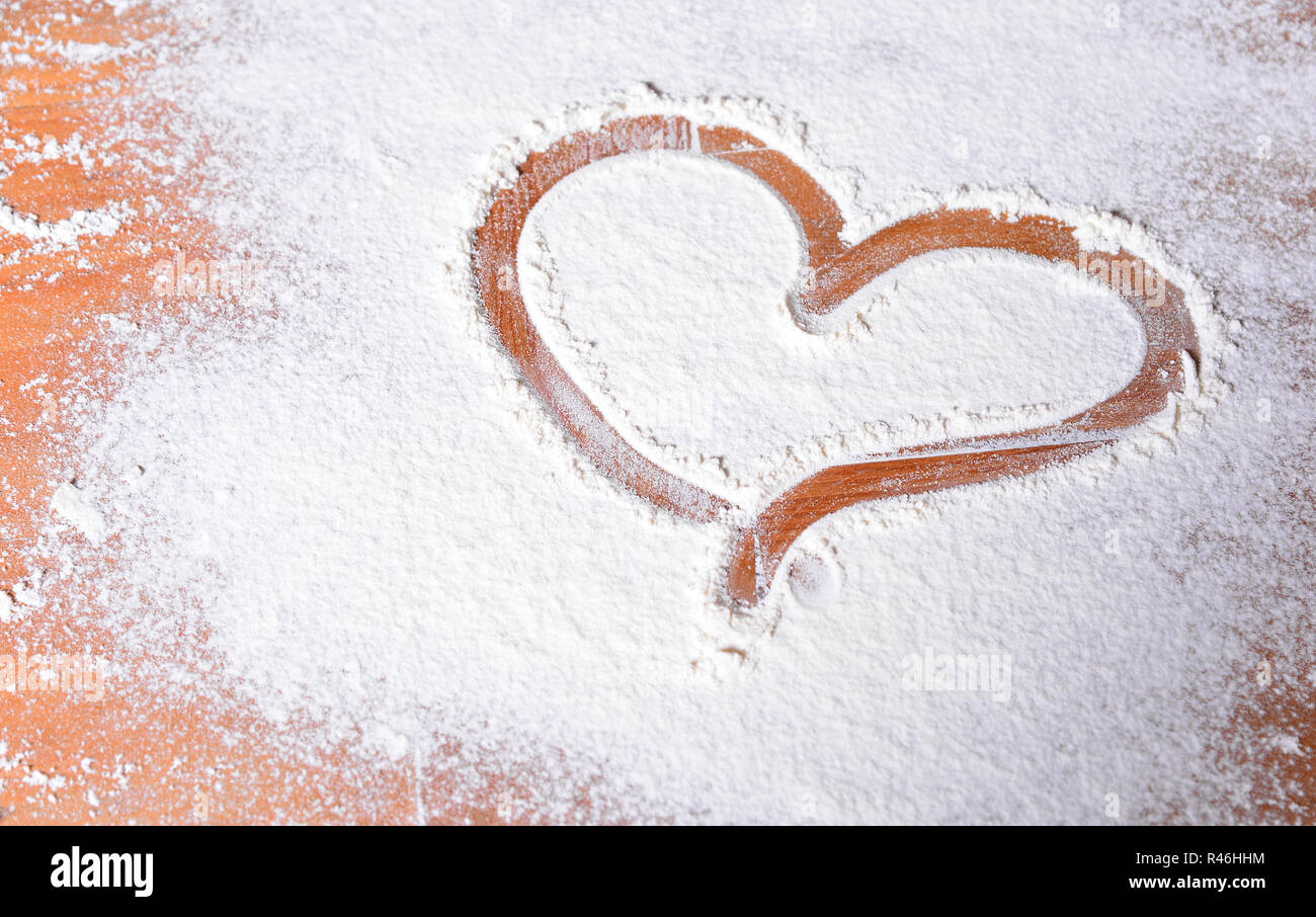 heart of flour Stock Photo - Alamy