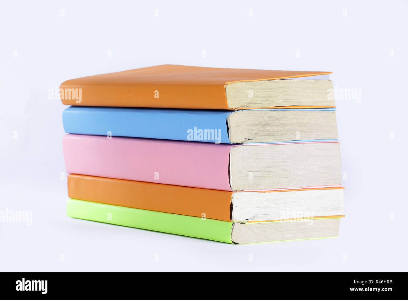 small stack of books.isolated on white background.photo with copy space ...