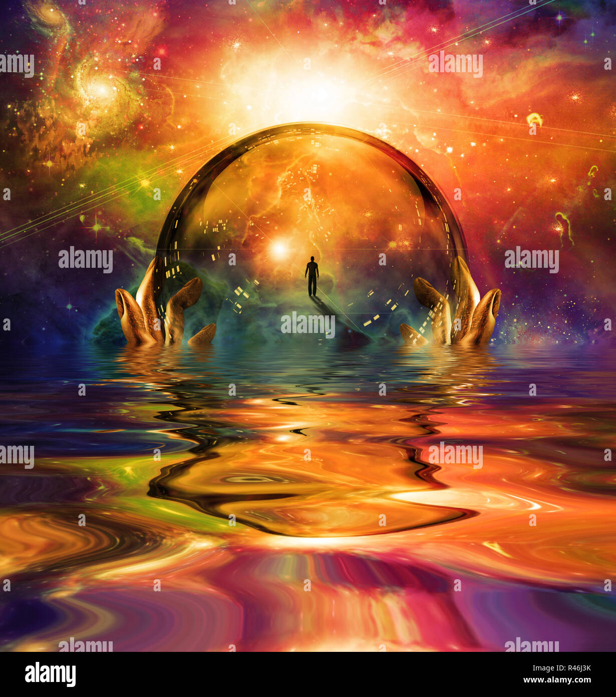 Religious figure sky painting hi-res stock photography and images - Alamy