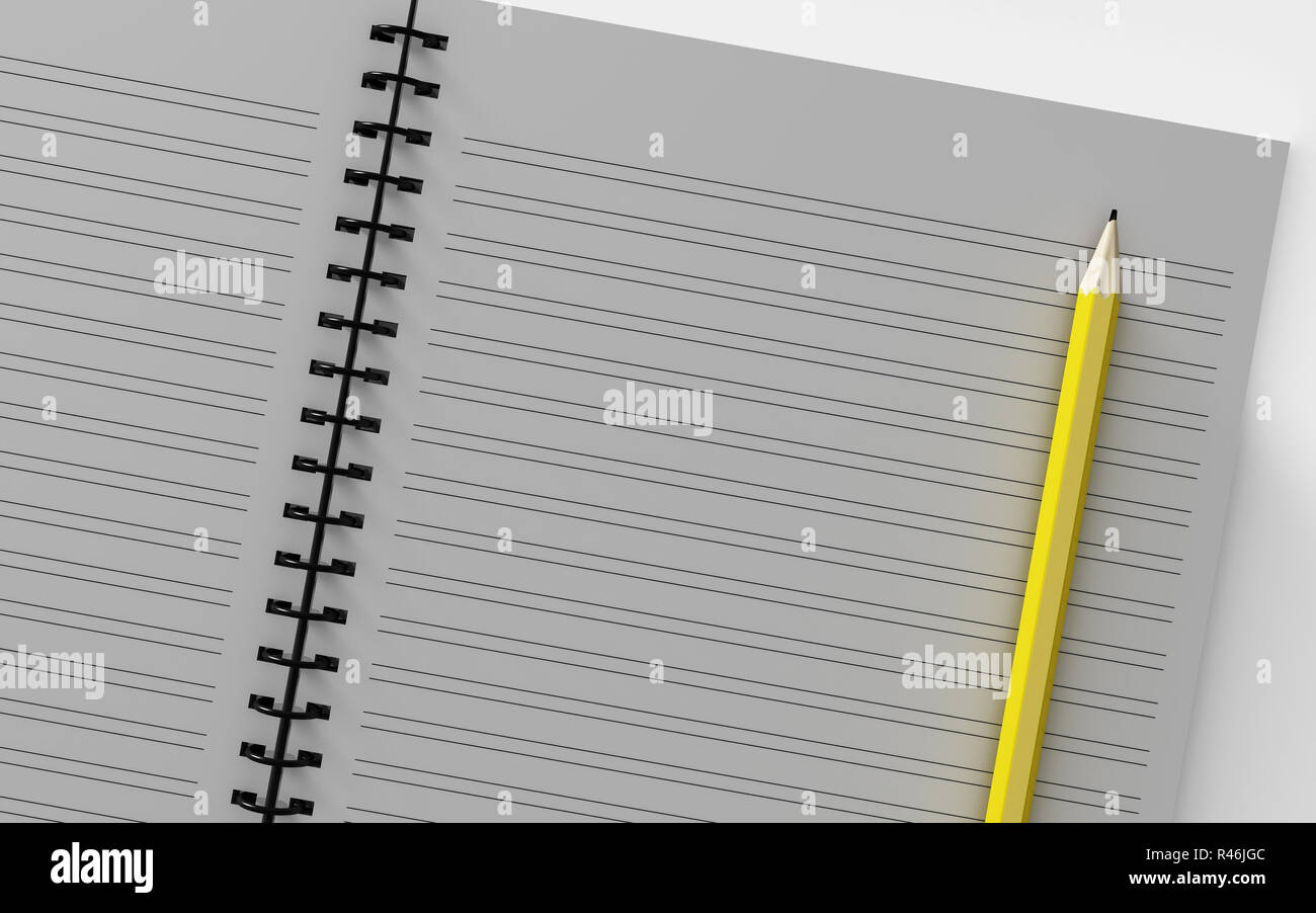 Blank note paper with pen. isolated on white Stock Photo - Alamy