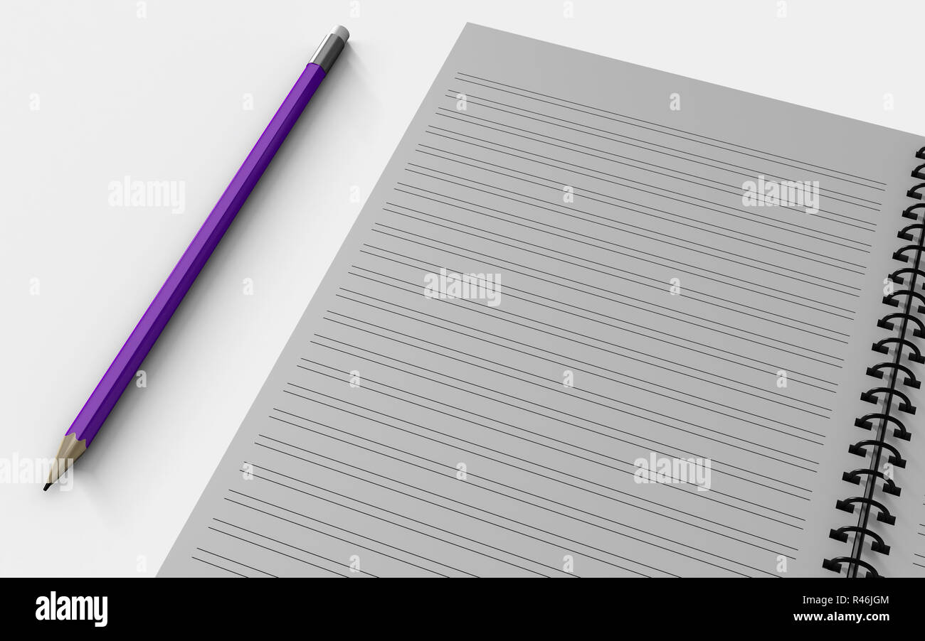 Blank note paper with pen. isolated on white Stock Photo - Alamy