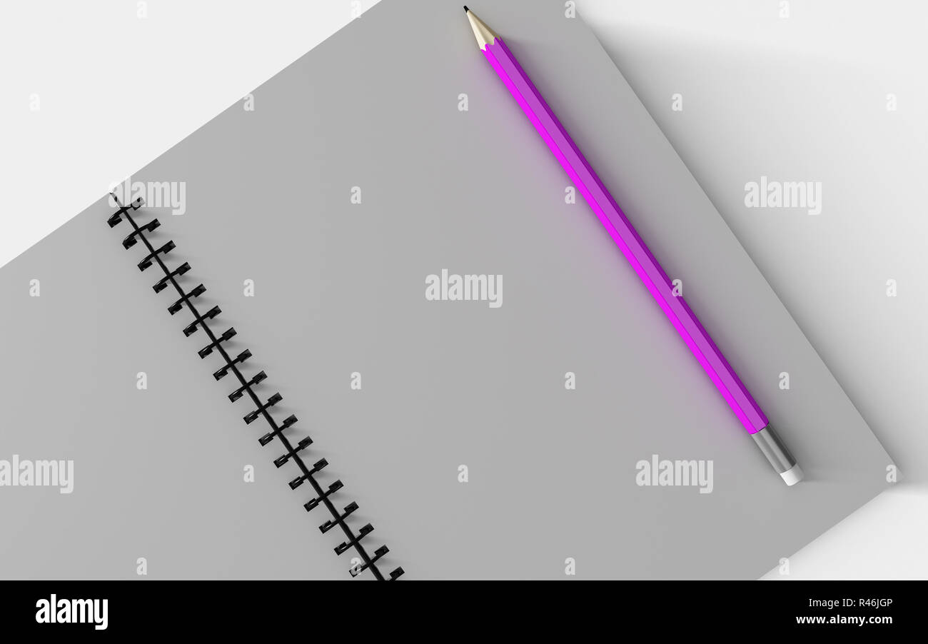Blank note paper with pen. isolated on white Stock Photo - Alamy