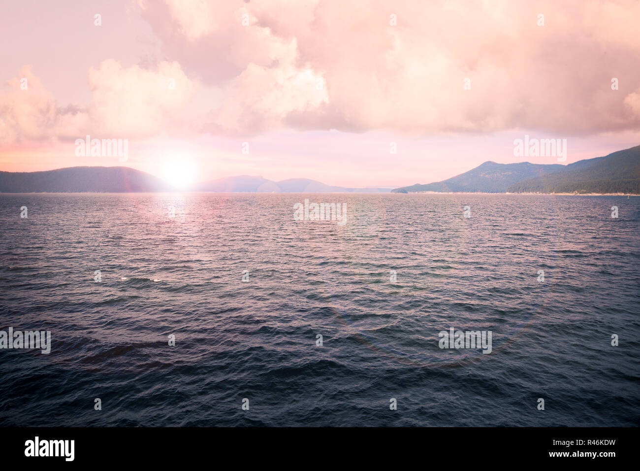 Puget Sound Sunset Stock Photo - Alamy