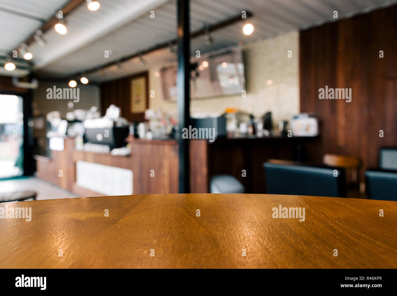 table blank space in coffee shop Stock Photo - Alamy