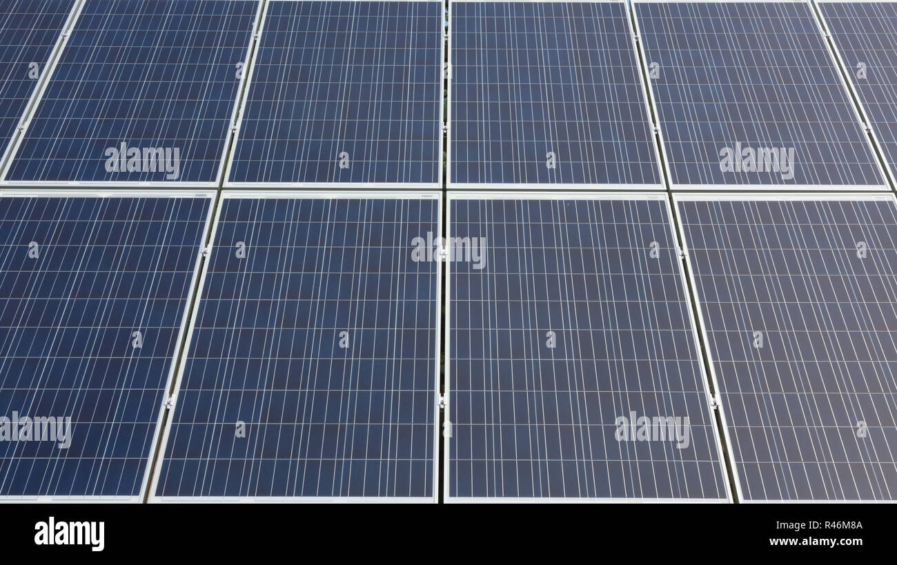 photovoltaic modules in front Stock Photo - Alamy