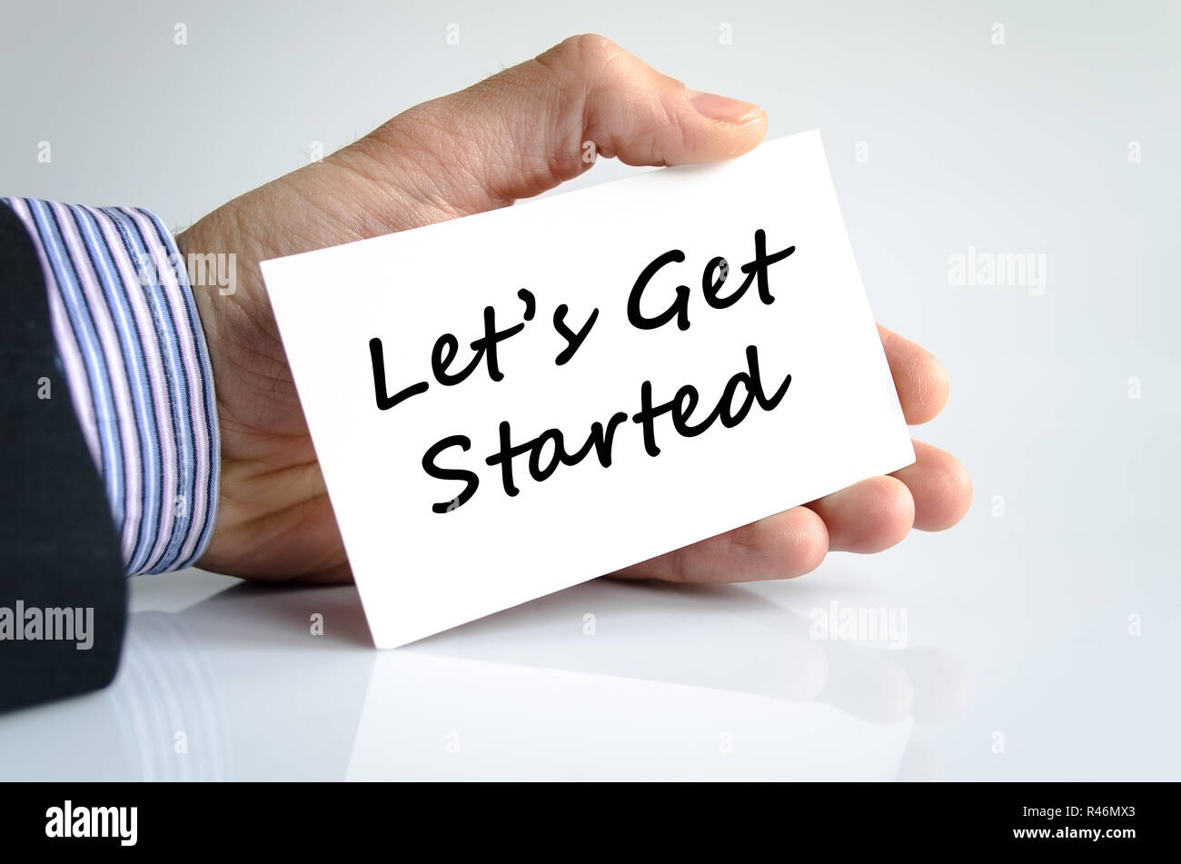 Let's get started text concept Stock Photo - Alamy
