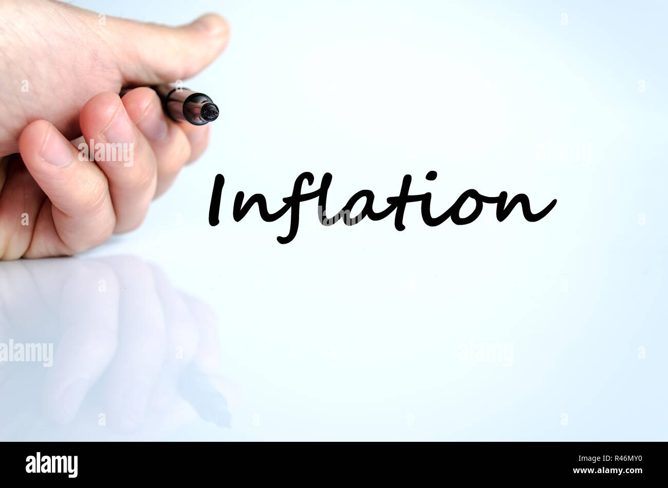 Inflation text concept Stock Photo - Alamy