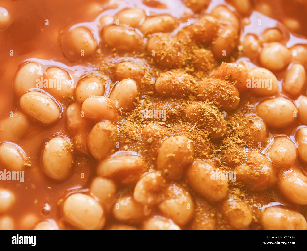 Retro looking Baked beans Stock Photo - Alamy
