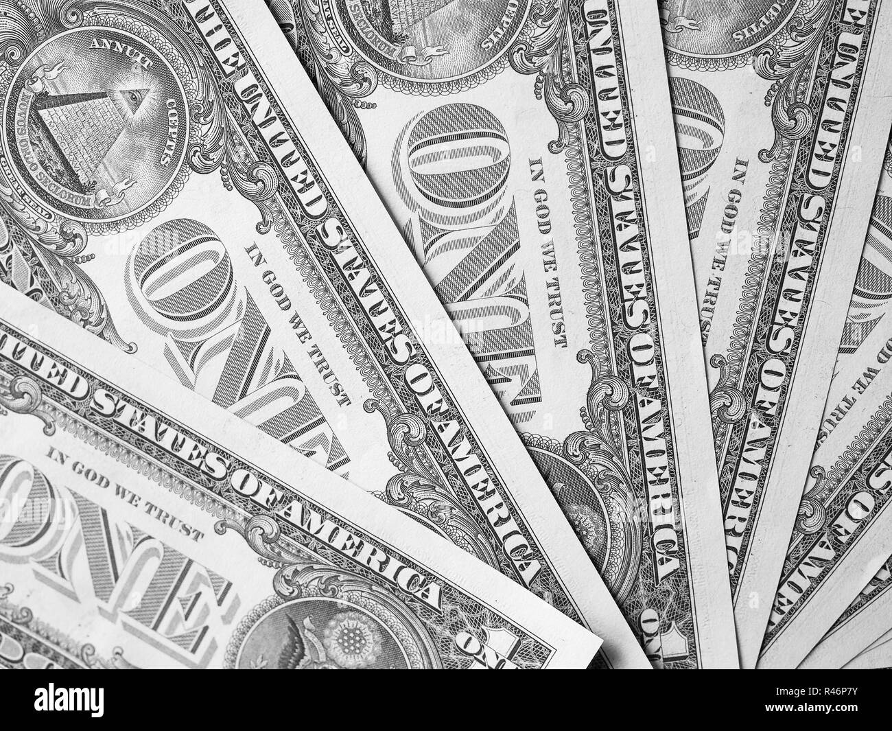 1 american dollar banknote Black and White Stock Photos & Images - Alamy