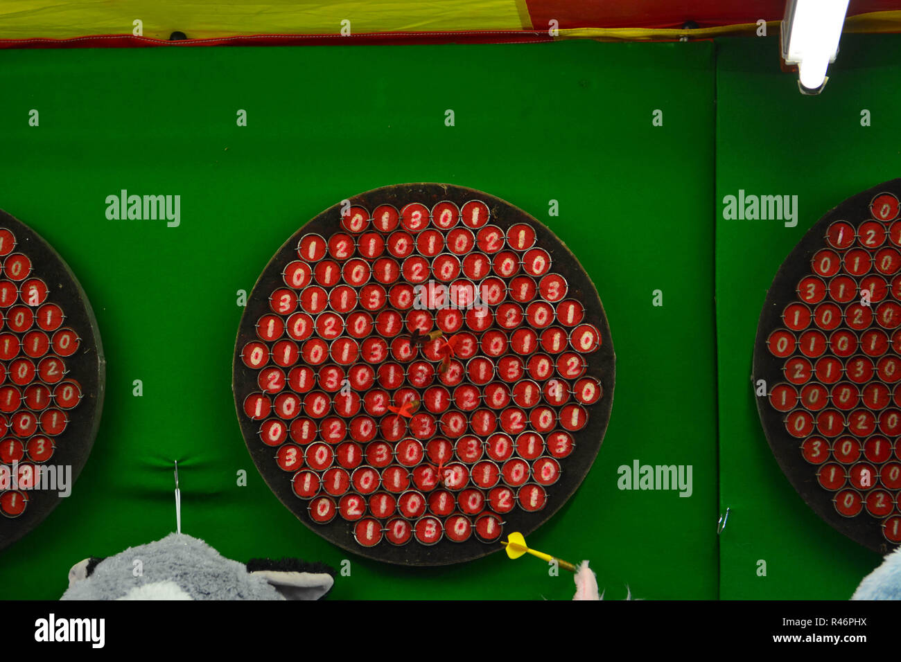 homemade Fun fair dart board game Stock Photo - Alamy
