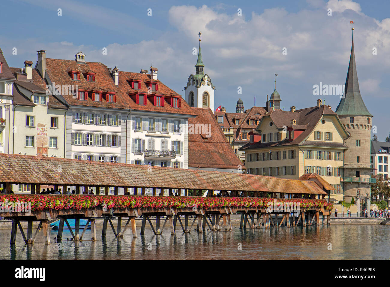 Chapel Bridge in Lucerne Stock Photo - Alamy