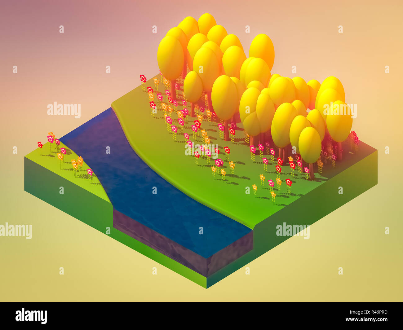 Isometric forest elements hi-res stock photography and images - Alamy