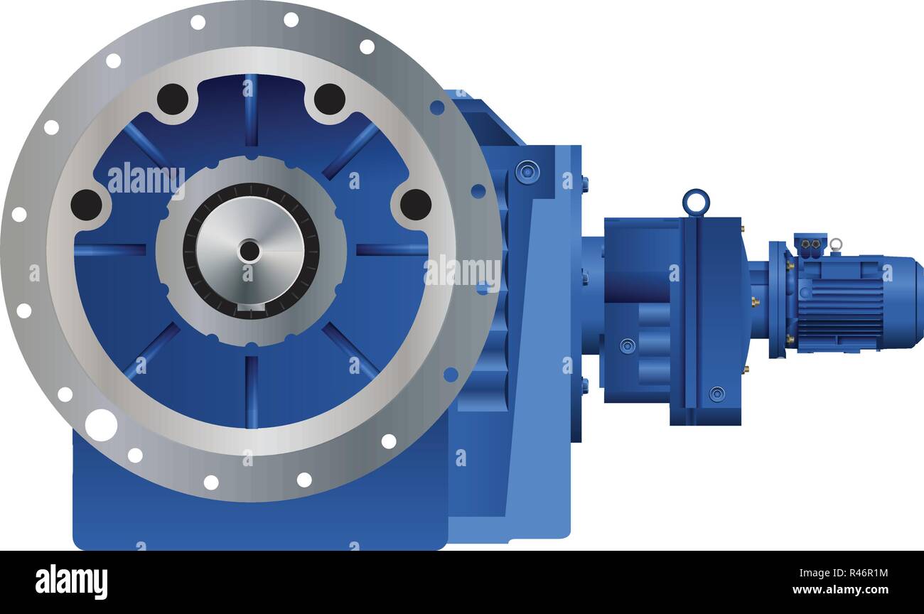 Conical Gear Reducer, Multicolored Vector Icon Illustration Stock ...