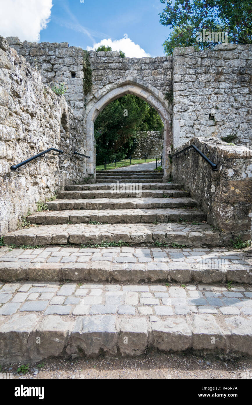 Stone Steps in Leeds Castle Grounds Stock Photo - Alamy