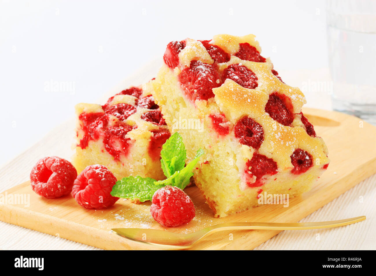 Raspberry cake slices Stock Photo - Alamy