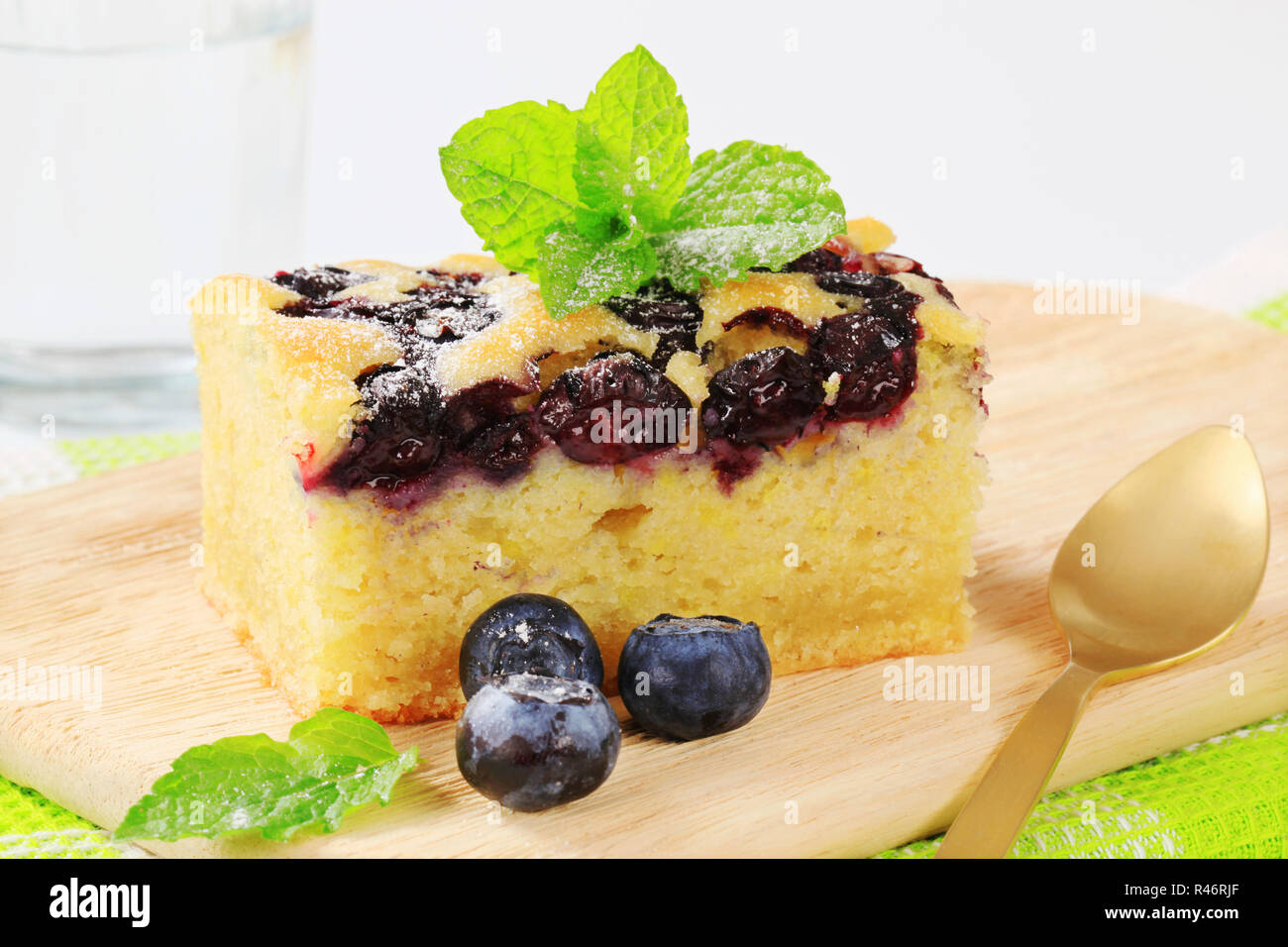 Blueberry cake slice Stock Photo - Alamy