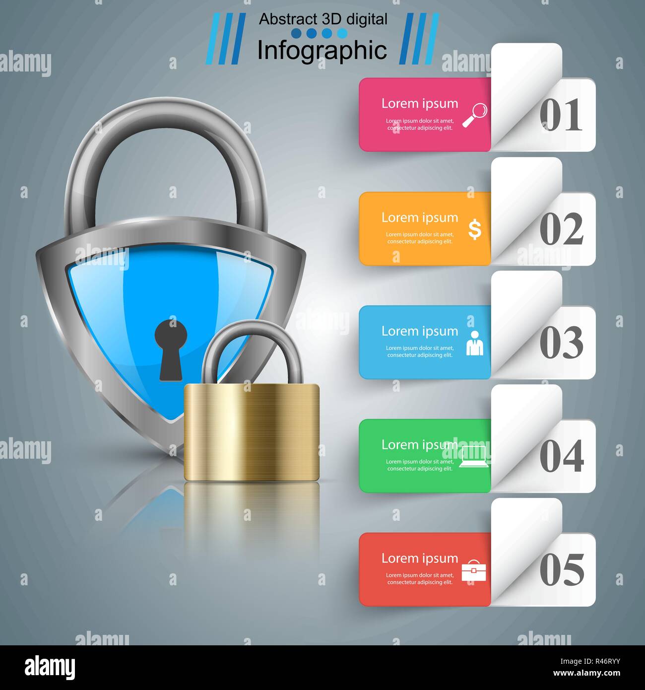 Key, lock icon. Business infographic Stock Vector Image & Art - Alamy