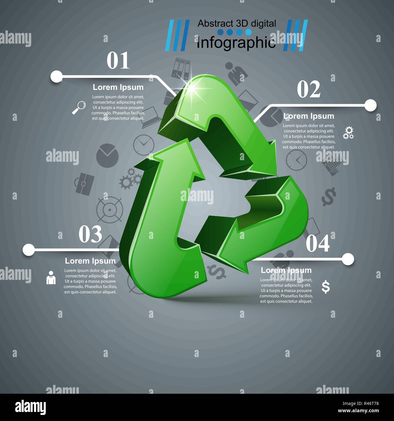 Four items Stock Vector Images - Alamy