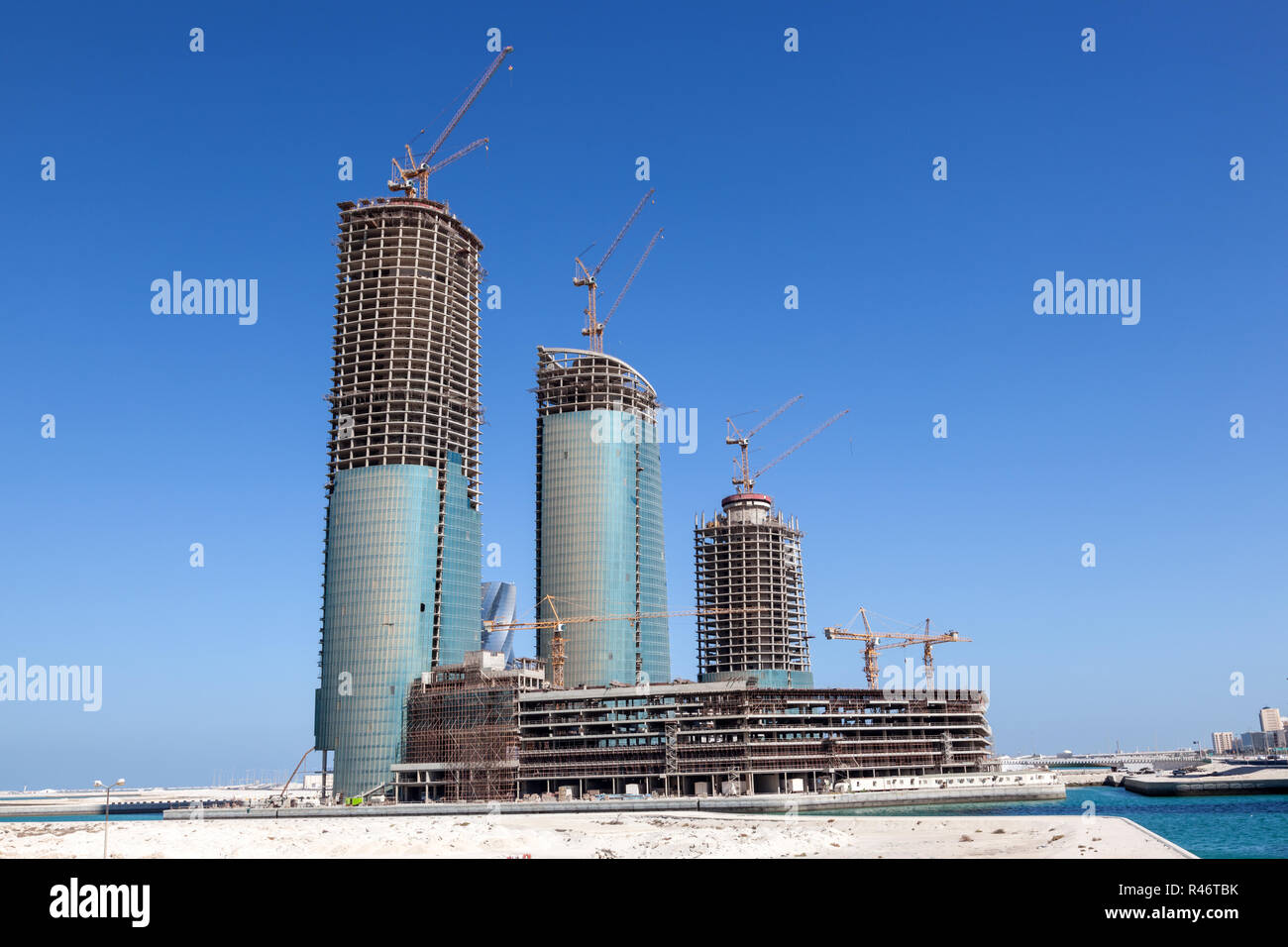 Skyscrapers construction in Bahrain Stock Photo - Alamy