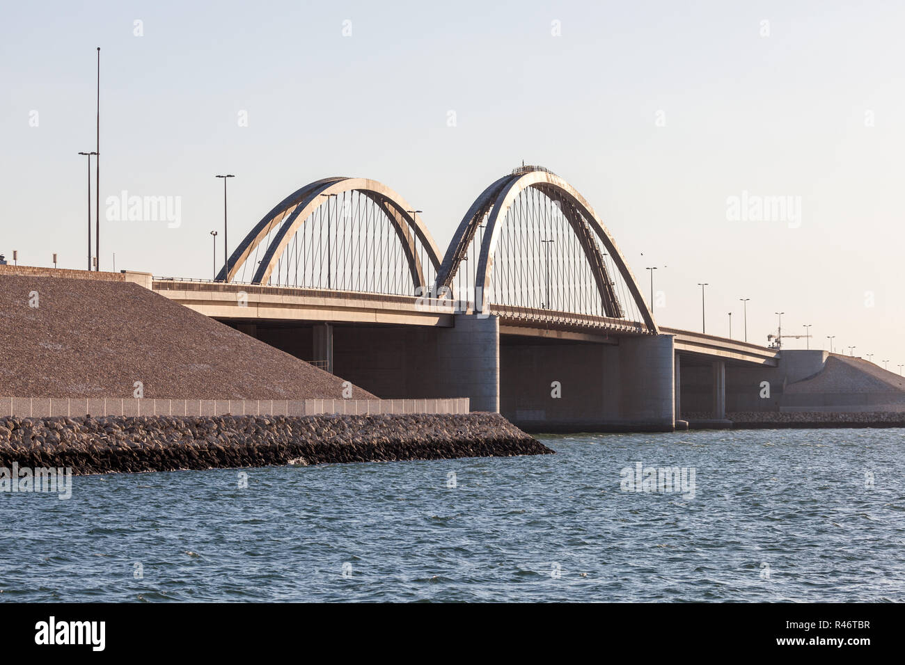 Sheikh Khalifa Bin Salman Bridge in Bahrain Stock Photo - Alamy