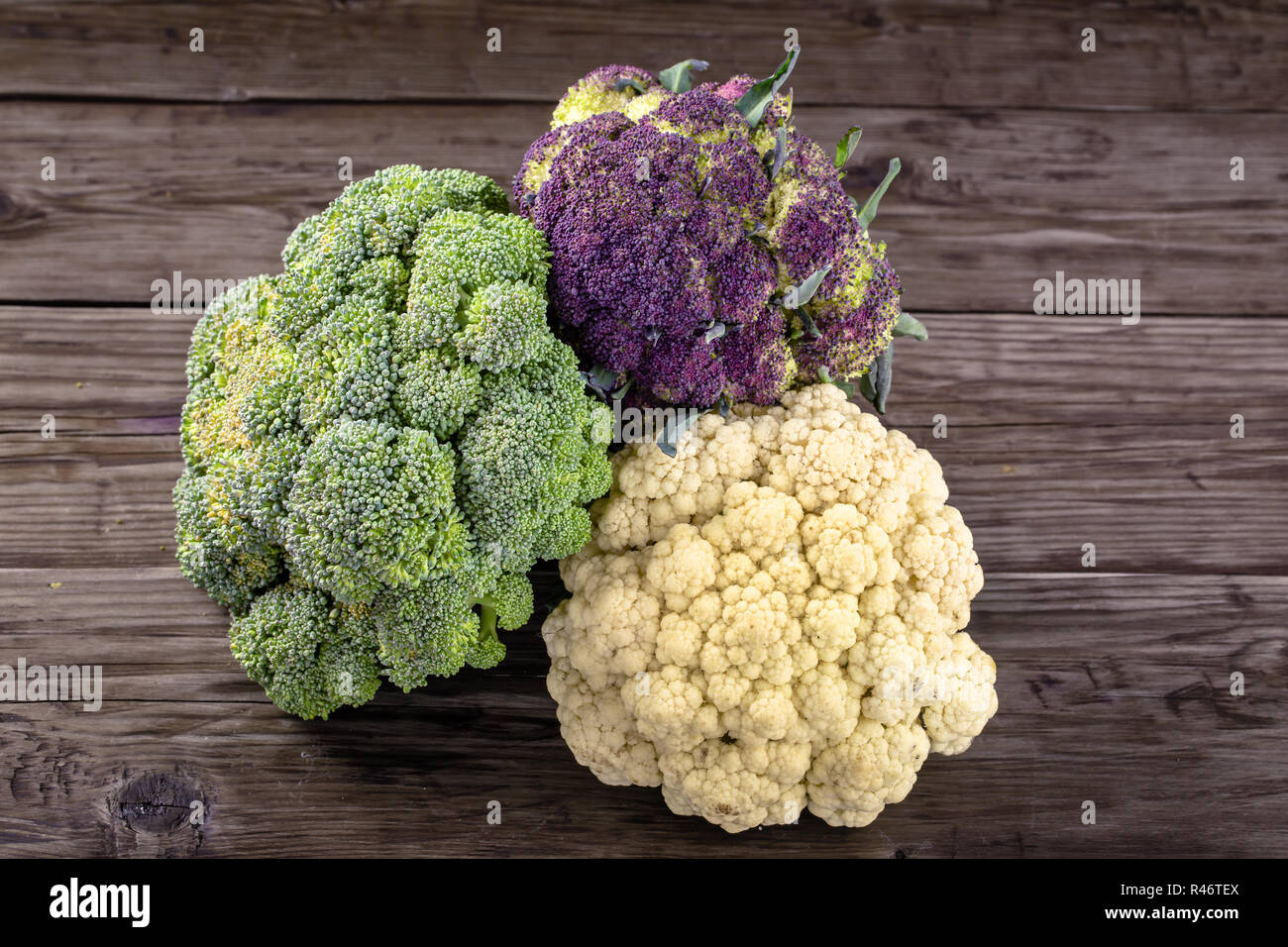 Three color cauliflower Stock Photo - Alamy