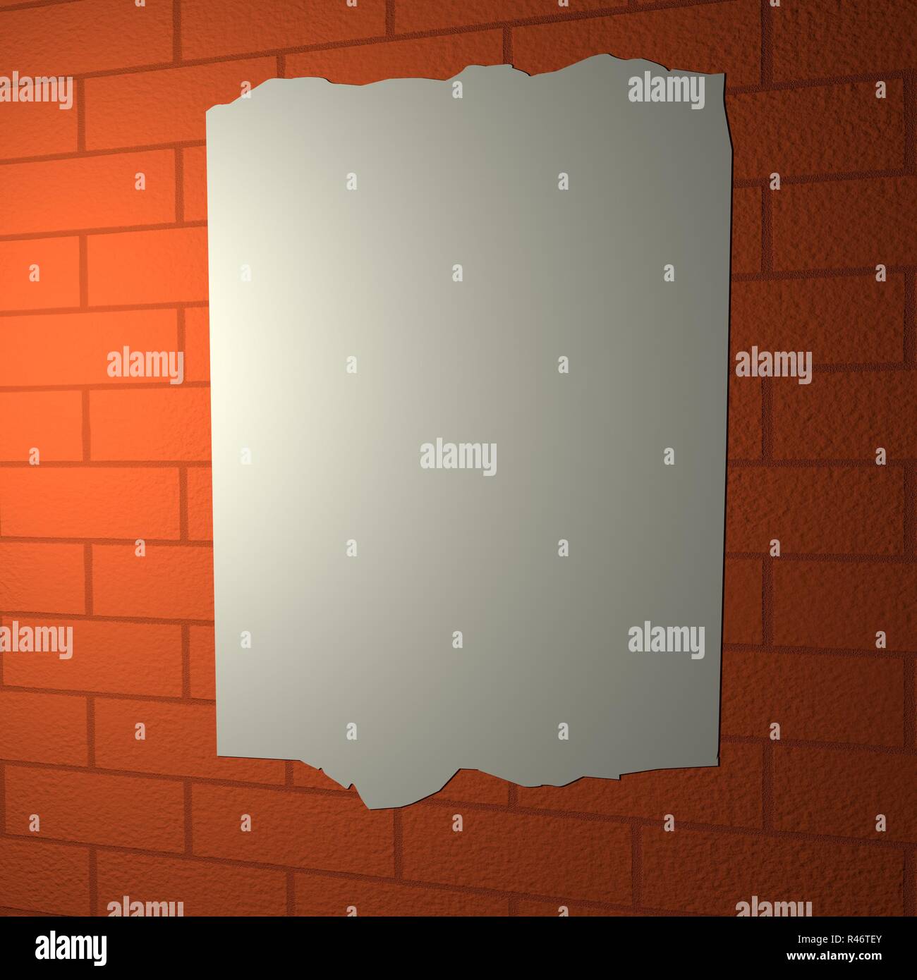 Empty poster on a wall Stock Photo - Alamy