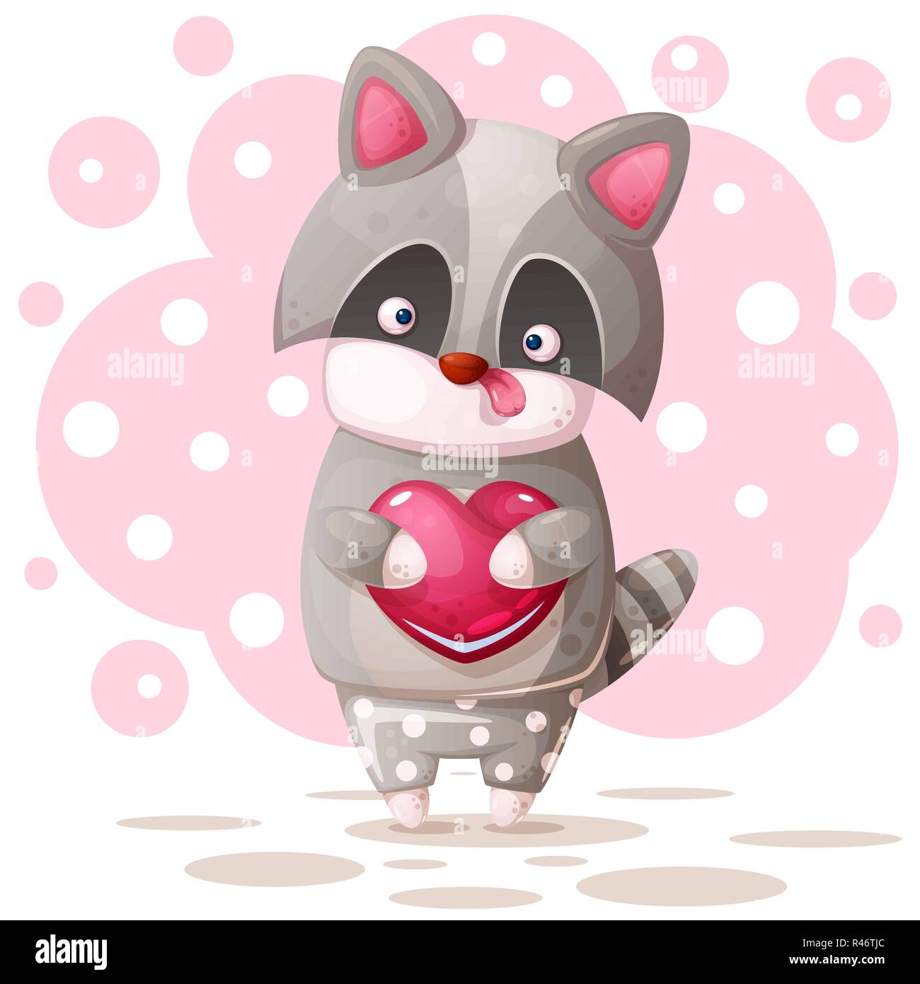 Cartoon raccoon girl hi-res stock photography and images - Alamy