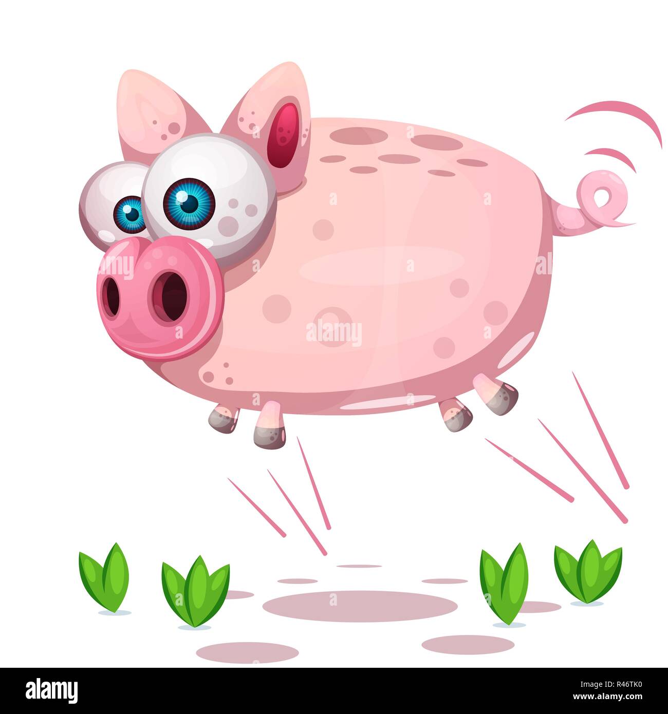 Cute pig jump. Symbol of the year 2019 Stock Vector Image & Art - Alamy