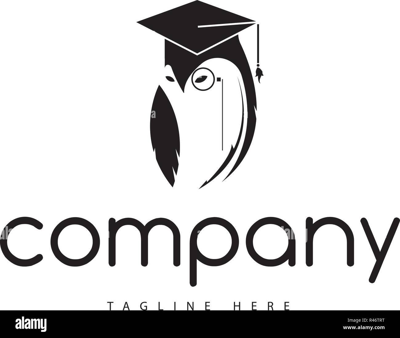 Wise owl vector logo image Stock Vector Image & Art - Alamy