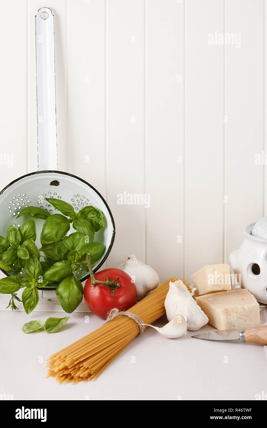 food ingredients and kitchen utensil Stock Photo - Alamy